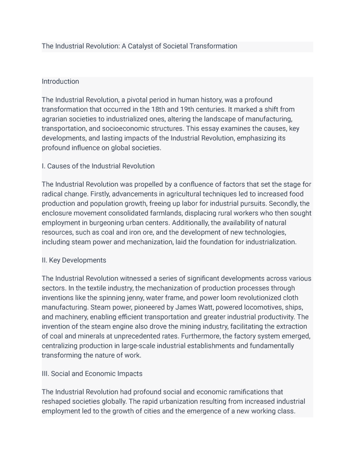The Industrial Revolution in 19th Century America: A Catalyst for ...